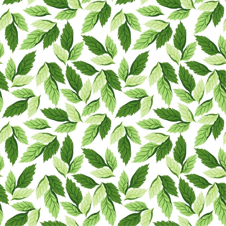 Seamless Leaf Pattern Vector Background Free Vector Graphics All 