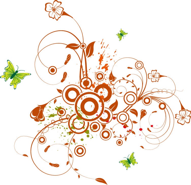Floral Swirl with Butterflies | Free Vector Graphics | All Free Web ... Floral Swirl with Butterflies | Free Vector Graphics | All Free Web ...