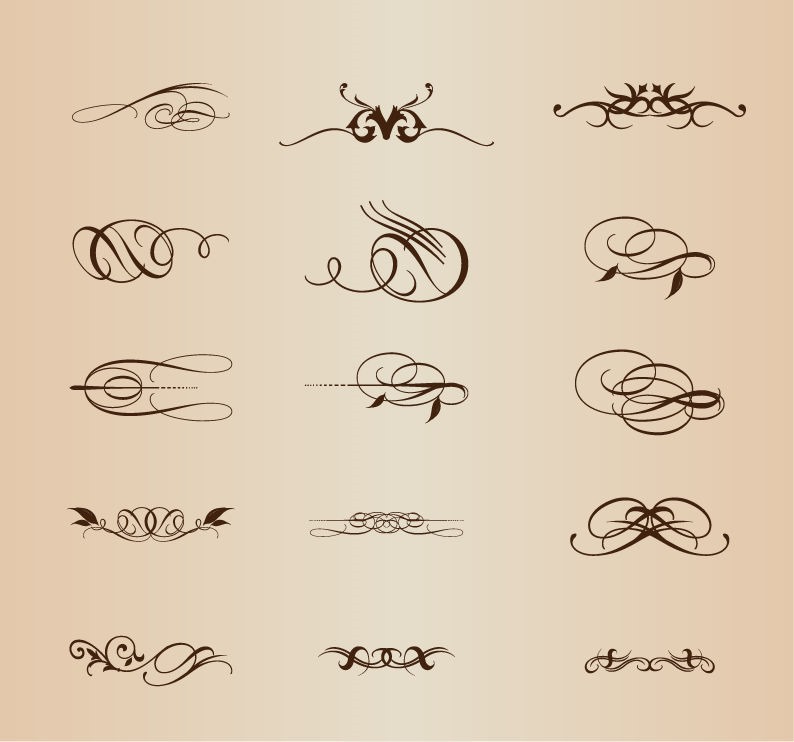 Vector Vintage Calligraphic Design Elements | Free Vector Graphics ... Vector Vintage Calligraphic Design Elements | Free Vector Graphics ...