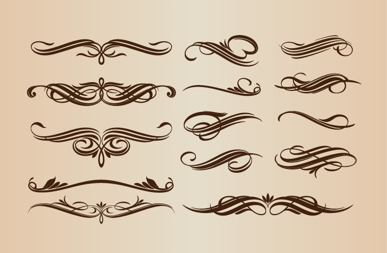 Calligraphic Elements Vector Set for Design | Free Vector Graphics ... Calligraphic Elements Vector Set for Design | Free Vector Graphics ...